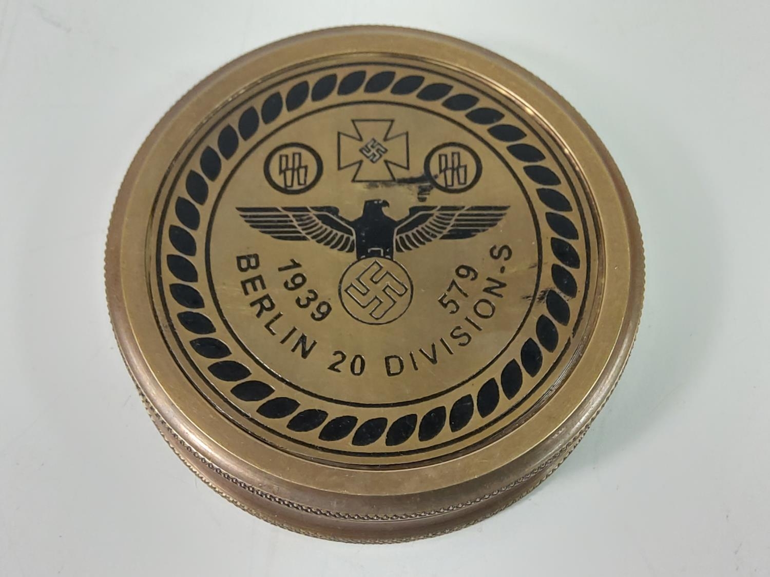 Brass compass with Nazi emblem