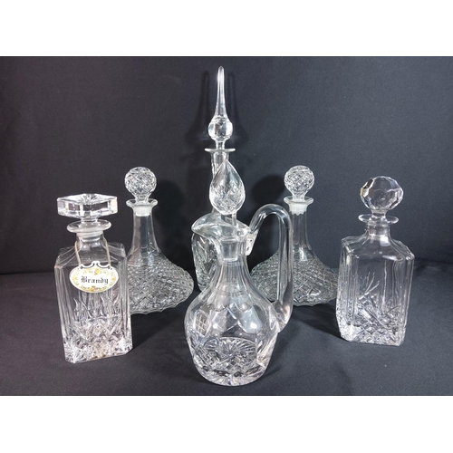 6 various decanters