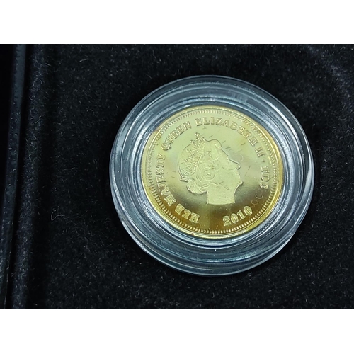 Cased set of 12 gold Royal House of Windsor gold coins and a plated £5 coin