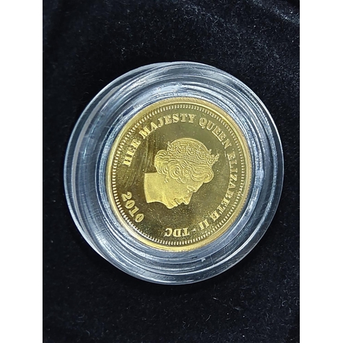 Cased set of 12 gold Royal House of Windsor gold coins and a plated £5 coin