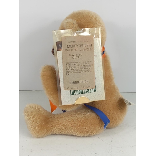Merrythought Playmates jointed teddy & Golly with certificates