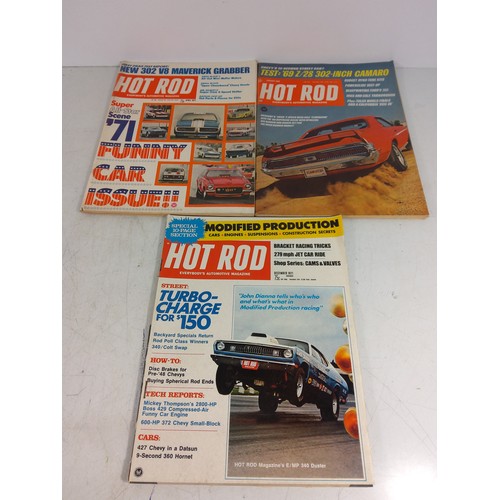 Fifteen vintage Hot Rod magazines