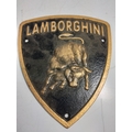 Lamborghini cast metal sign