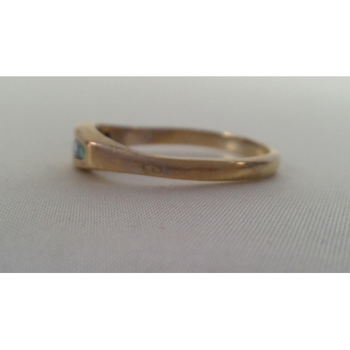 9ct gold stone set ring