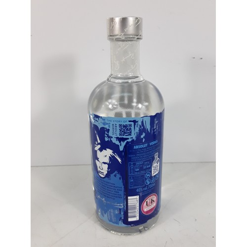Two bottles of Absolute vodka 350ml, 70cl of Absolute vodka Warhol ...