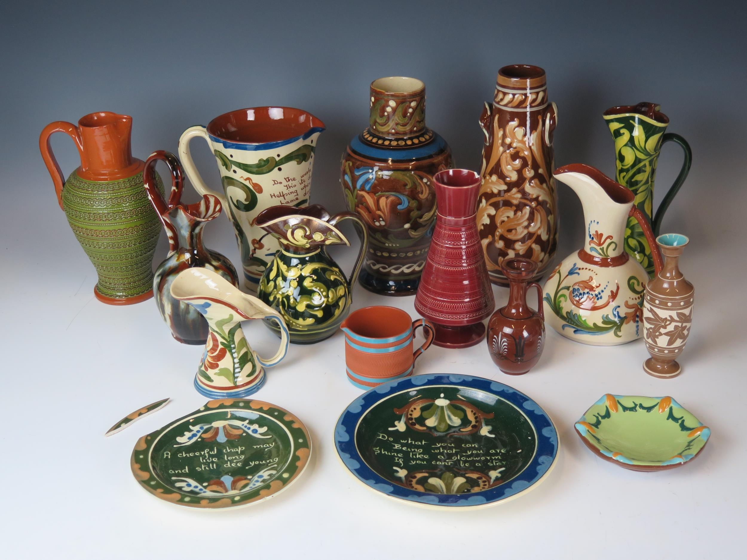 Torquay Ware Pottery, a collection of Aller Vale, Watcombe and Motto ...