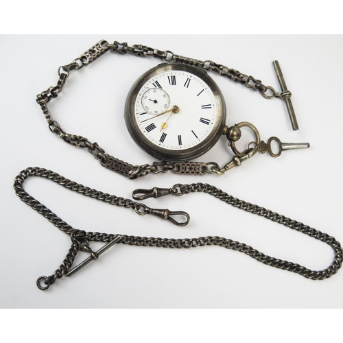 A Victorian Silver Cased Pocket Watch with chain driven fusee movement ...
