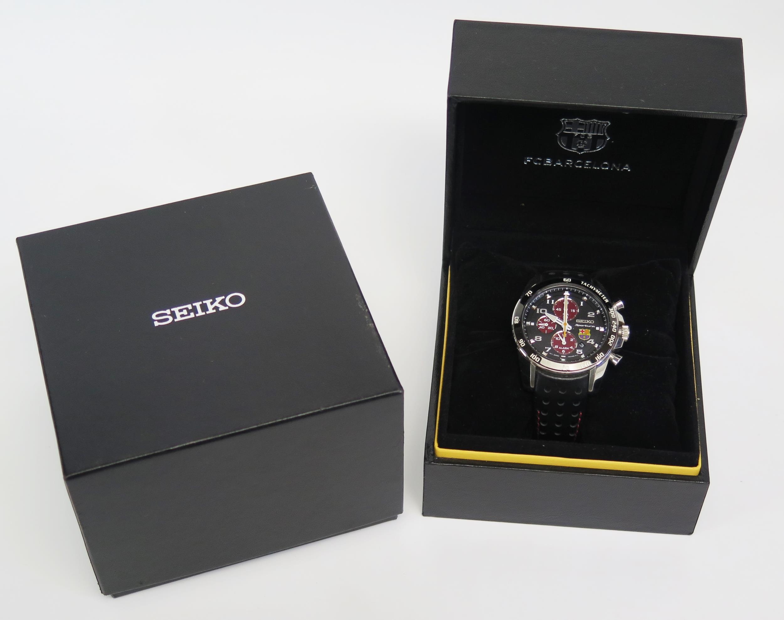 A Seiko Sportura FC Barcelona Chronograph Men's Watch limited edition ...