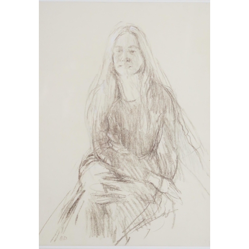 Bernard Dunstan (1920 - 2017) RA, RWA, NEAC, 'Sue' figurative study ...