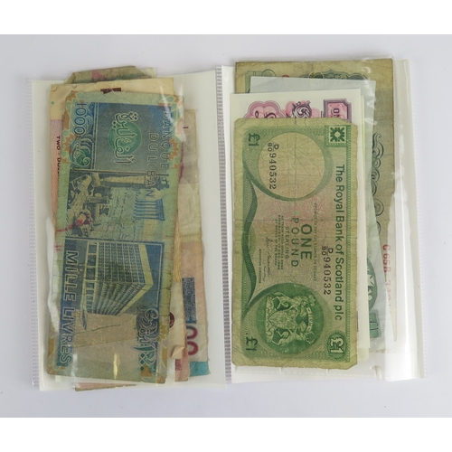 GB and World bank notes including £1