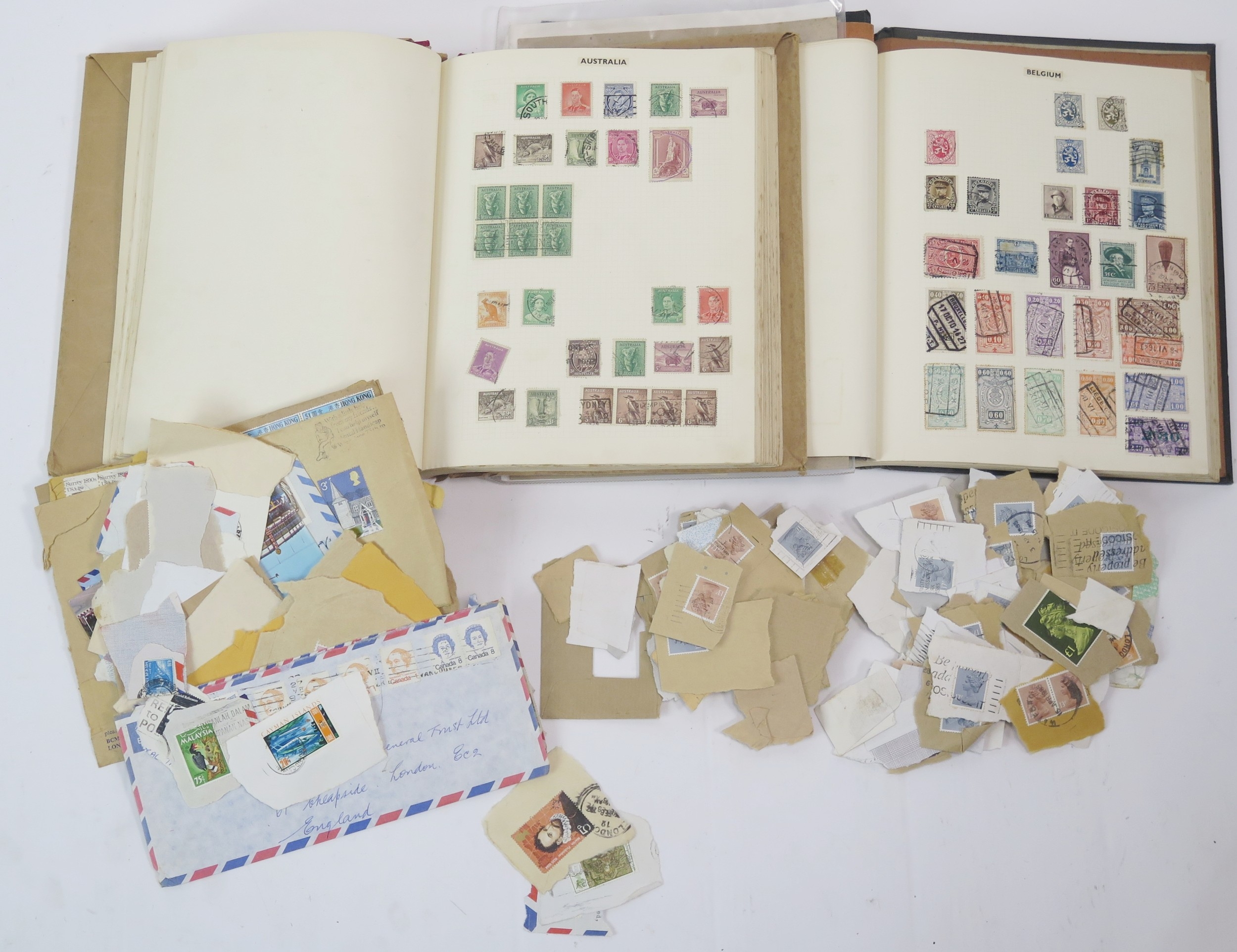 Two albums of world stamps, 19th century and later, etc.