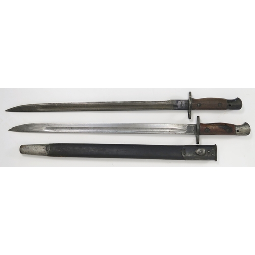 A British 1907 pattern bayonet by Wilkinson, 43cm fullered single edged ...