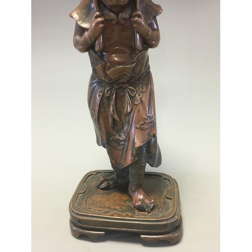 Japanese Bronze "Oni" Figure on Signed Base Meiji Period. Oni Carrying ...