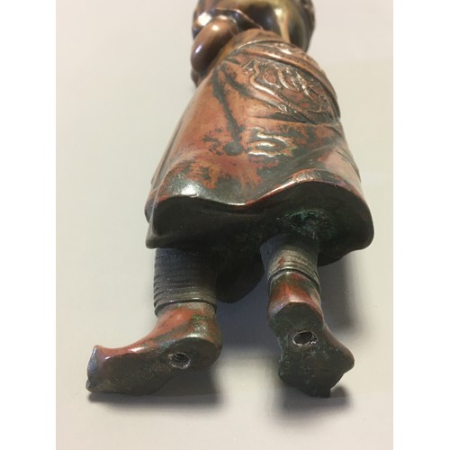 Japanese Bronze "Oni" Figure on Signed Base Meiji Period. Oni Carrying ...