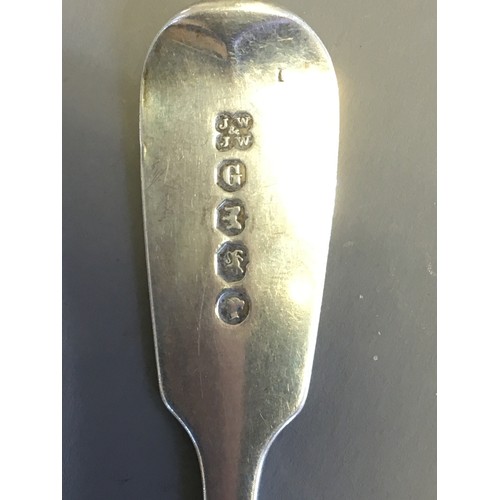 Silver Hallmarked Exeter 1863 Serving Spoon by Josiah Williams 18cm ...