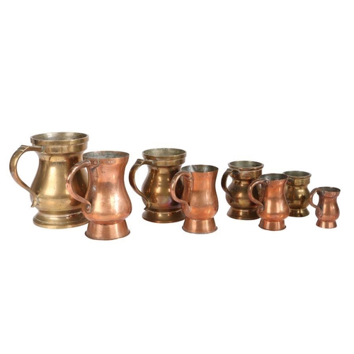Four late 19th - early 20th century copper measures, Scottish Of ...
