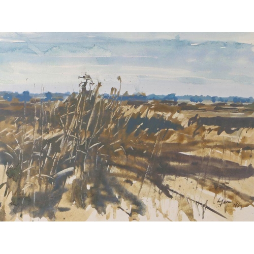Geoffrey Lefever (British, Born 1932) Marsh Landscape signed and dated ...