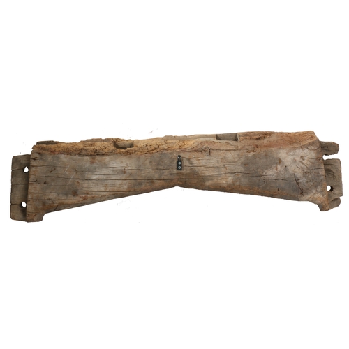 A 16TH CENTURY OAK LINTEL BEAM, CIRCA 1550. Carved with two stylised ...
