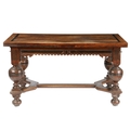 A 17TH CENTURY OAK AND EBONY DRAW-LEAF TABLE, DUTCH, CIRCA 1660. The ...