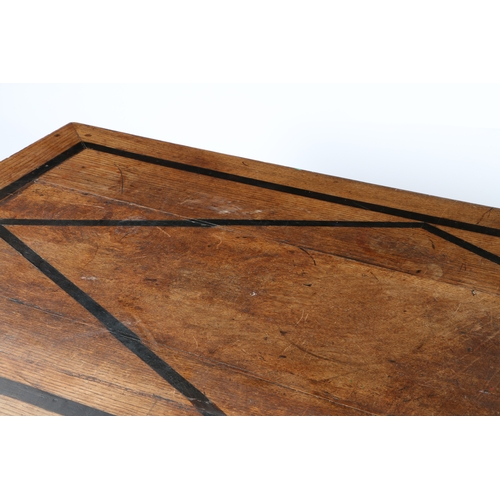 A 17TH CENTURY OAK AND EBONY DRAW-LEAF TABLE, DUTCH, CIRCA 1660. The ...