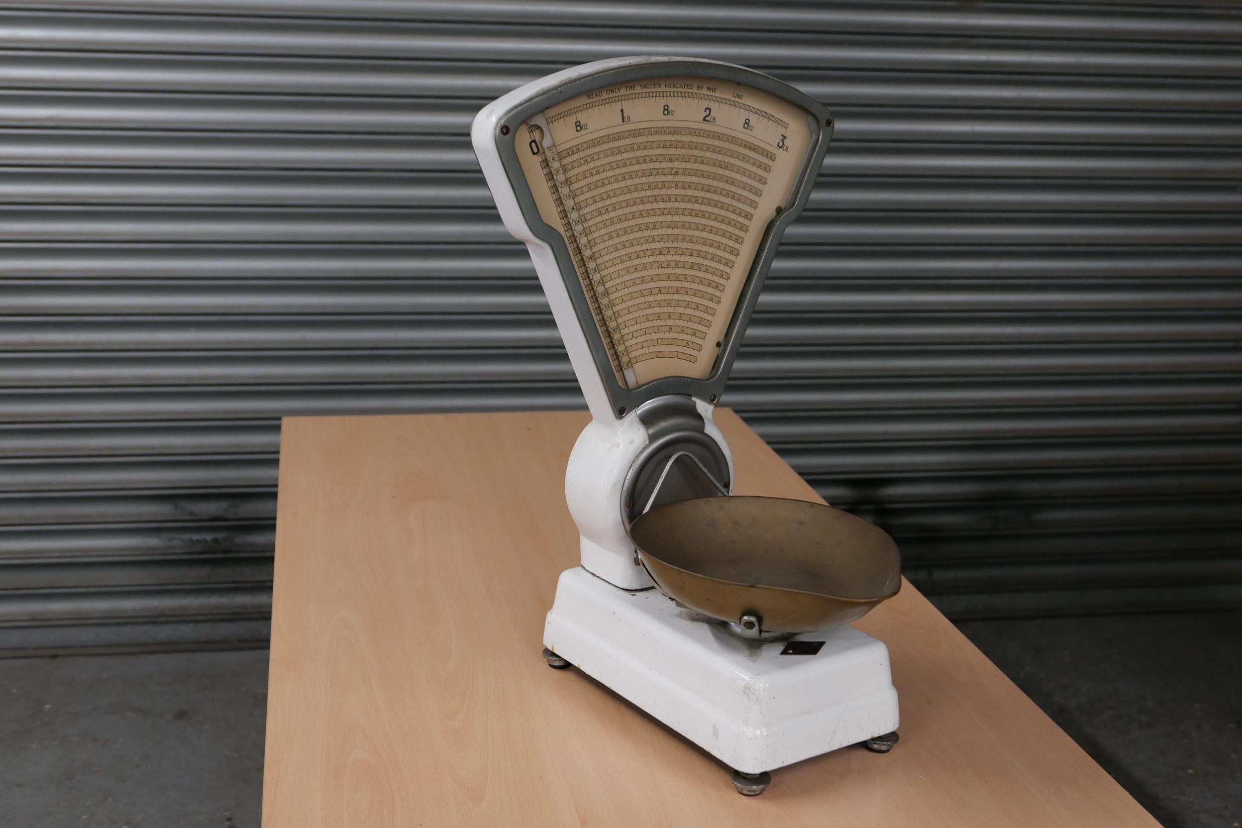 A set of Mattocks of London Automatic Scales, with a brass dish ...