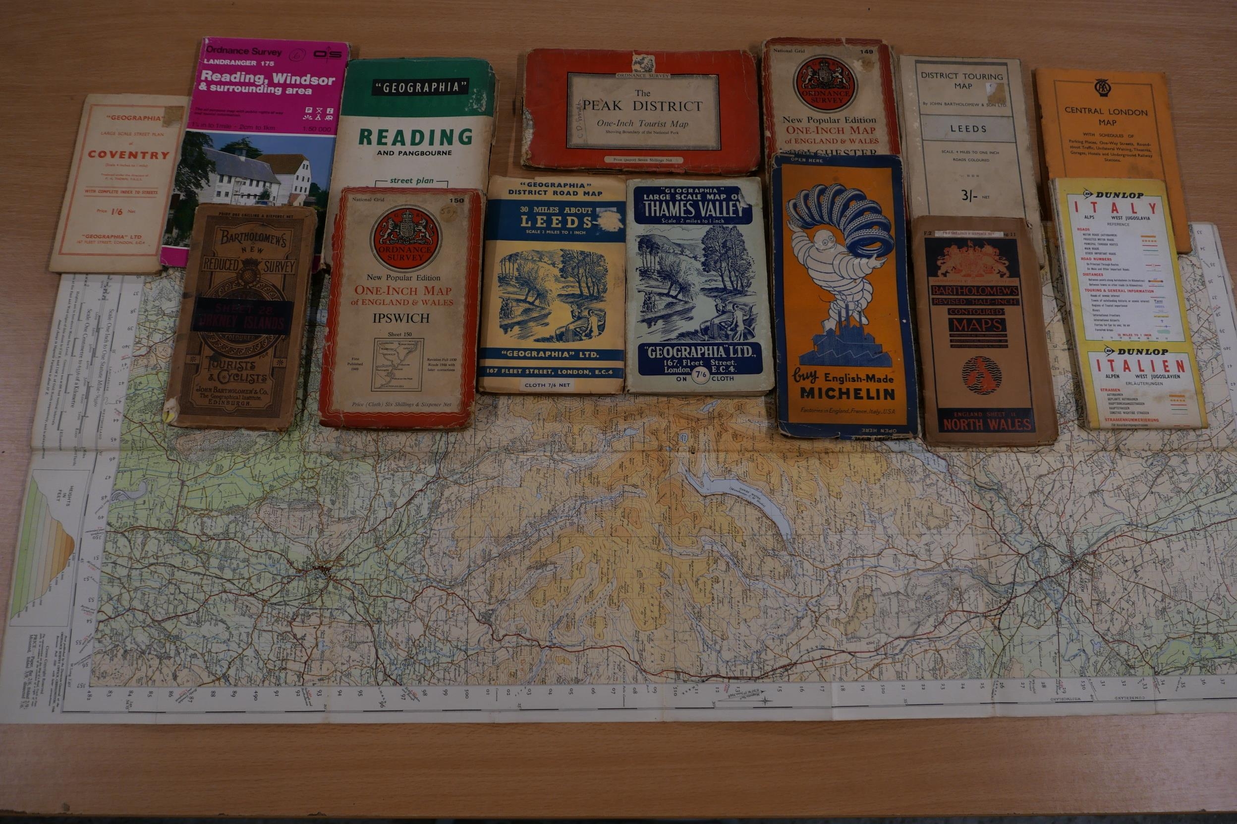 A collection of old road maps