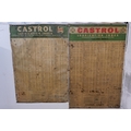 Two Castrol lubrication index charts, for all makes and models, 1936-56 ...