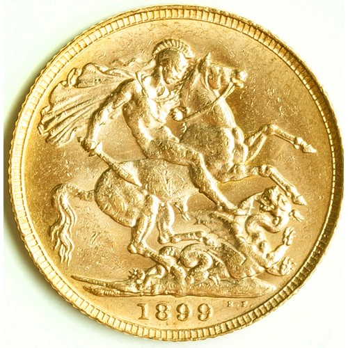 AN 1899 QUEEN VICTORIA GOLD SOVEREIGN