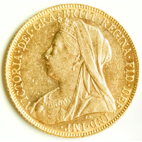 AN 1899 QUEEN VICTORIA GOLD SOVEREIGN