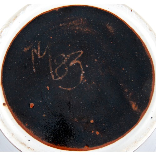 A TIM MORRIS GLAZE VASE, 1983