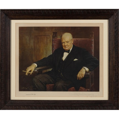 Winston Churchill, Signed Print