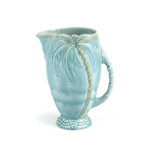 A BESWICK PALM TREE BLUE JUG