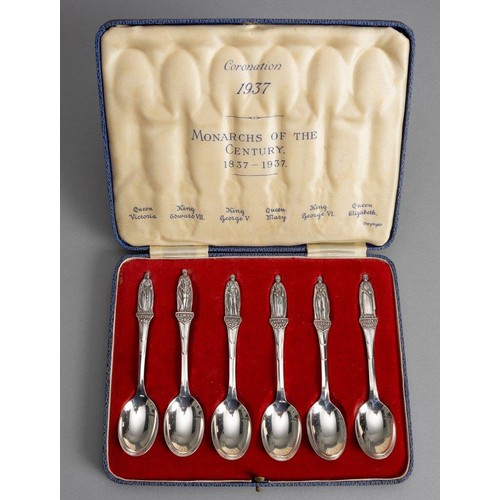 A CASED SET OF EDWARD VIII CORONATION SPOONS, COOPER BROTHERS AND SONS ...