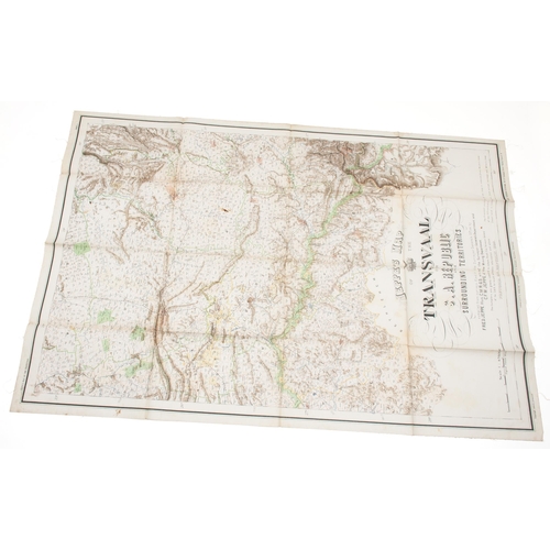 JEPPE'S MAP OF THE TRANSVAAL OR S.A. REPUBLIC AND SURROUNDING ...
