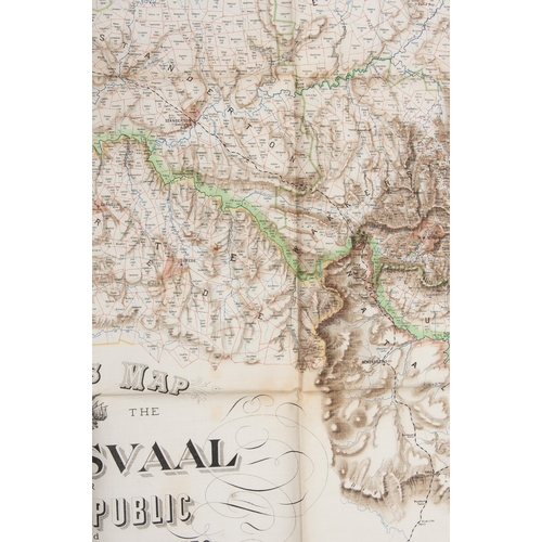 JEPPE'S MAP OF THE TRANSVAAL OR S.A. REPUBLIC AND SURROUNDING ...