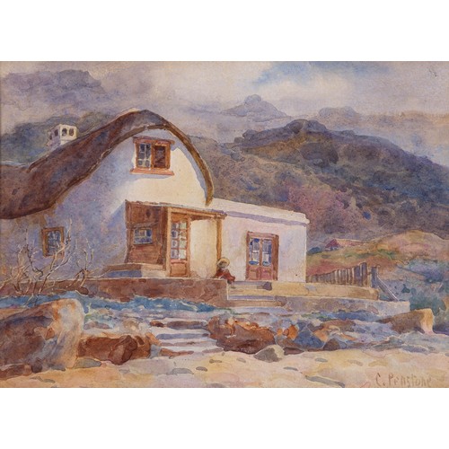 Constance Penstone (South African 1865-1963) HOME IN THE MOUNTAINS