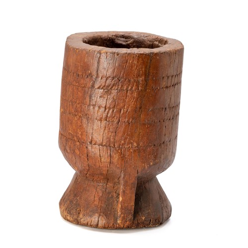 A WOODEN MORTAR, BATONKA PEOPLE, ZIMBABWE