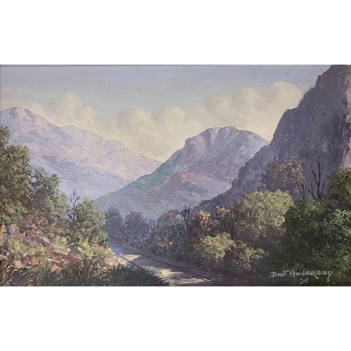 Britt Anderson (South African 20th Century) BLUE MOUNTAIN SCAPE
