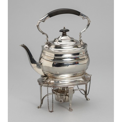 A GEORGE V SILVER KETTLE-ON-STAND, S. BLANCKENSEE AND SON LTD ...