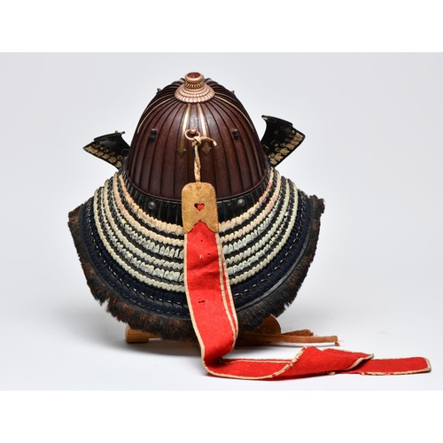 ORIGINAL EDO PERIOD A 32 PLATE TETSU SABIJI KABUTO, EDO PERIOD, 1603-1867