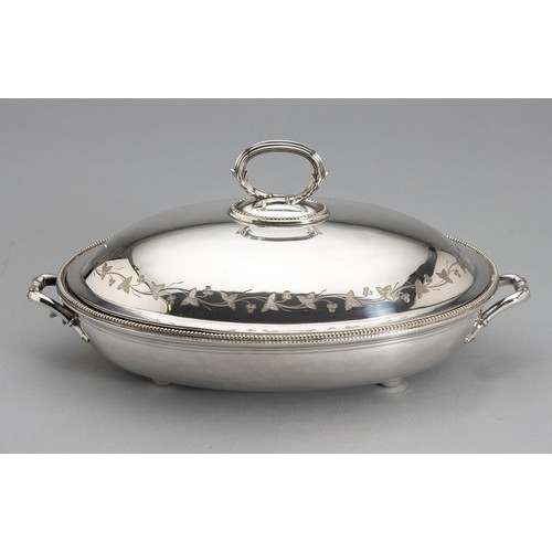 AN ELECTROPLATE WARMING DISH