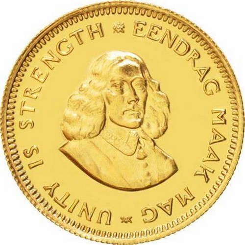 TWO SOUTH AFRICAN ONE RAND GOLD COINS