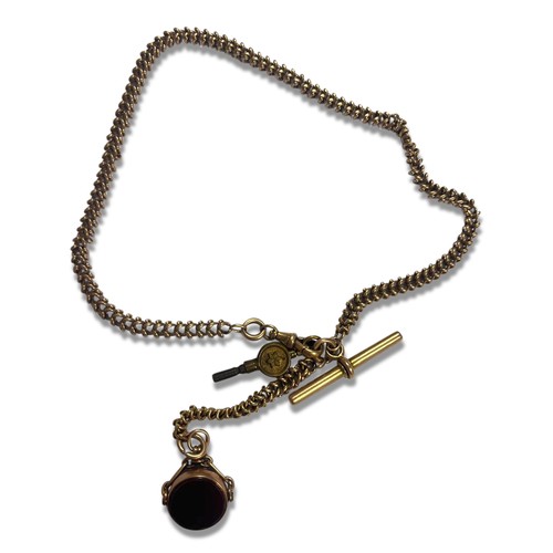 A GOLD FOB CHAIN