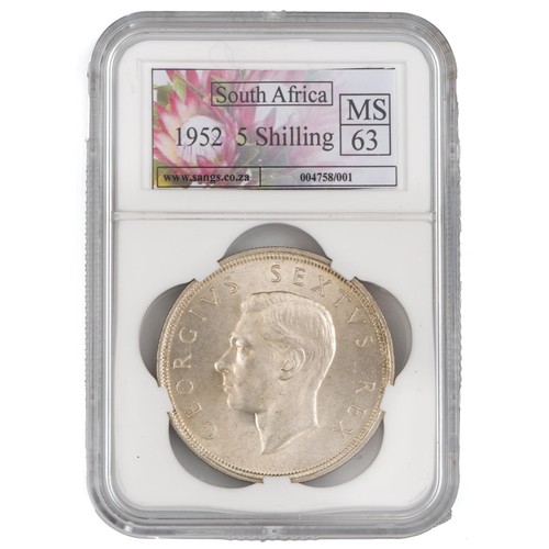 A SEALED SOUTH AFRICAN 5 SHILLING, 1952