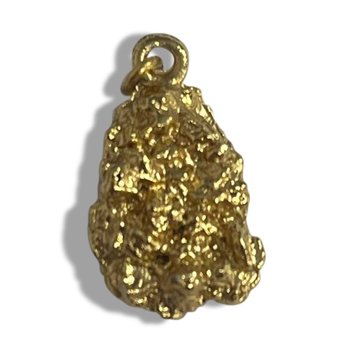 A GOLD-PLATED NUGGET CHARM