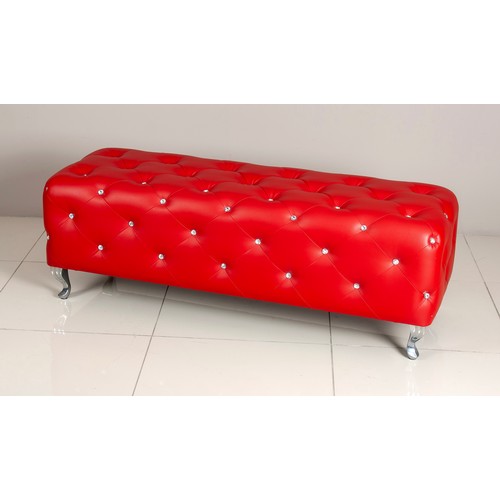 TWO UPHOLSTERED OTTOMANS, DESIGN PLUS INTERIORS