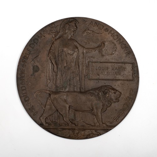 WW1 DEATH PENNY PLAQUE