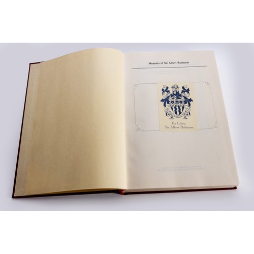 SIR ALBERT ROBINSON MEMOIRS, 1915 TO 1994 by Sir Albert Robinson
