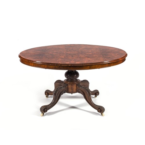 A VICTORIAN WALNUT LOO TABLE