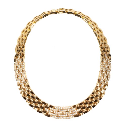 A CARTIER NATURAL DIAMOND MALLION PANTHERE NECKLACE, FRANCE, 1980, 12. ...